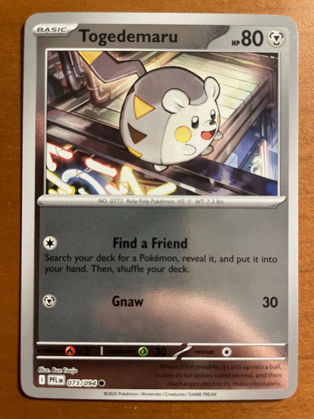 Pokemon Togedemaru Reverse (Versand gratis) (Neu (gemäss Beschreibung ...