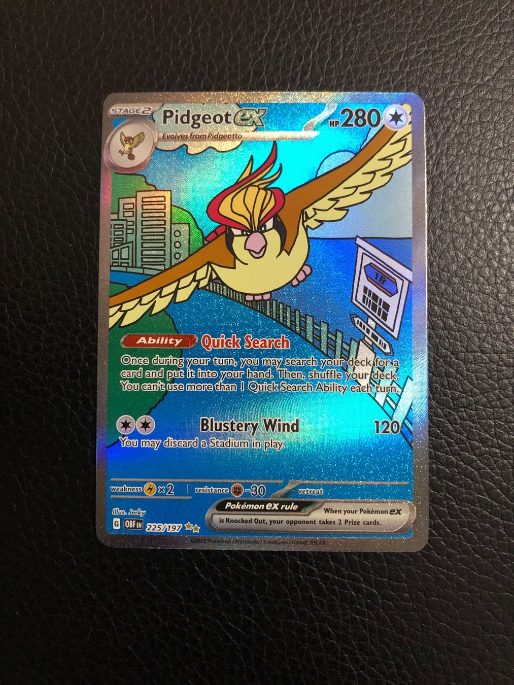 Obsidian Flames - Pidgeot ex Full Art Secret 225/197 Ab 1 (Gebraucht ...