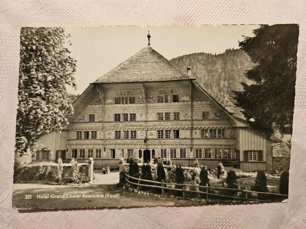 Carte postal hotel grand chalet rossiniere vaud | Kaufen auf Ricardo