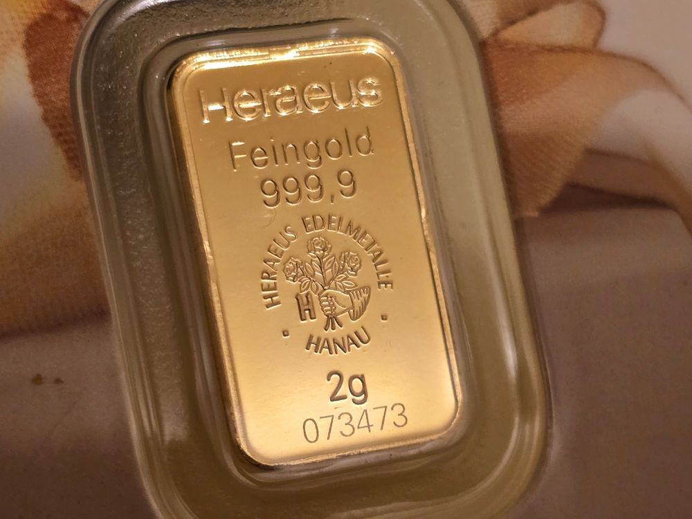 Lingot d'or 2g Heraeus 999.9 24k (Neu und originalverpackt) in Grand-Lancy für CHF 199 – mit ...