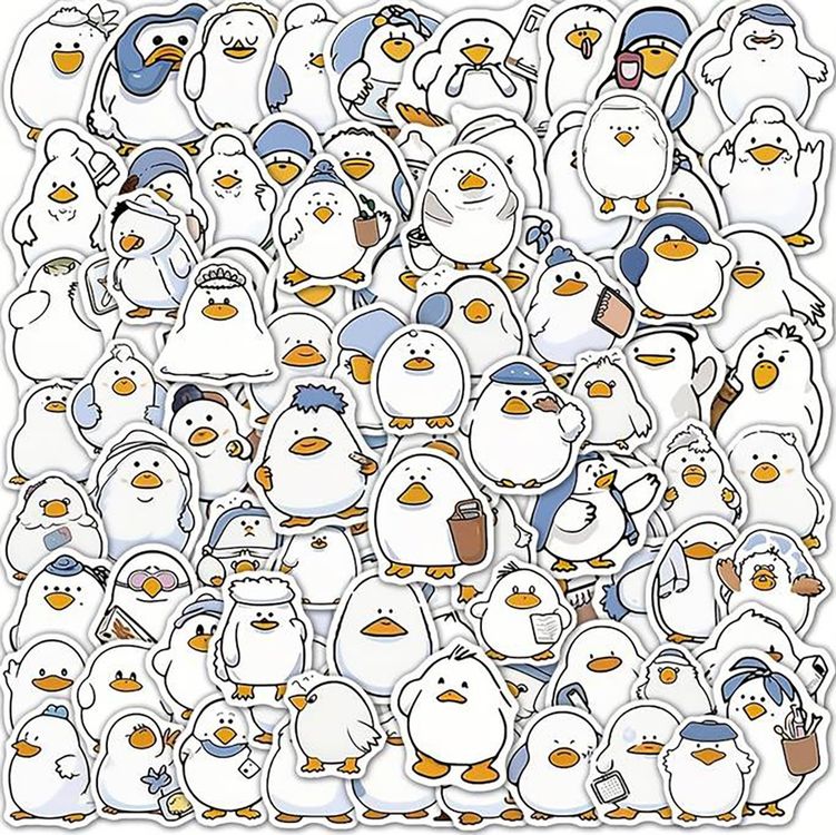 100 Stk. Sticker/Aufkleber - Niedliche Ente Entenküken | Kaufen auf Ricardo