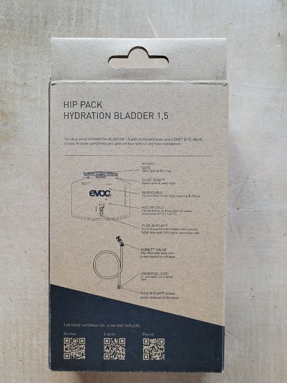 Evoc Hip Pack Hydration Bladder Trinkblase 1.5 L. Camel Bag (Neu und ...