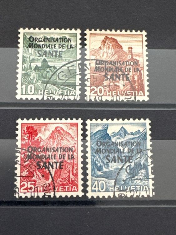 1948-1950, Landschaftsbilder im Stichtiefdruck ZNr. 2-5 (Gebraucht) in Küssnacht am Rigi für CHF ...