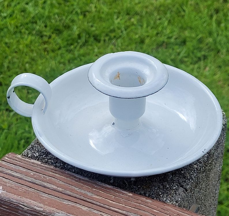 ⭐Antiker Kerzenhalter Emaille ⭐ | Kaufen auf Ricardo