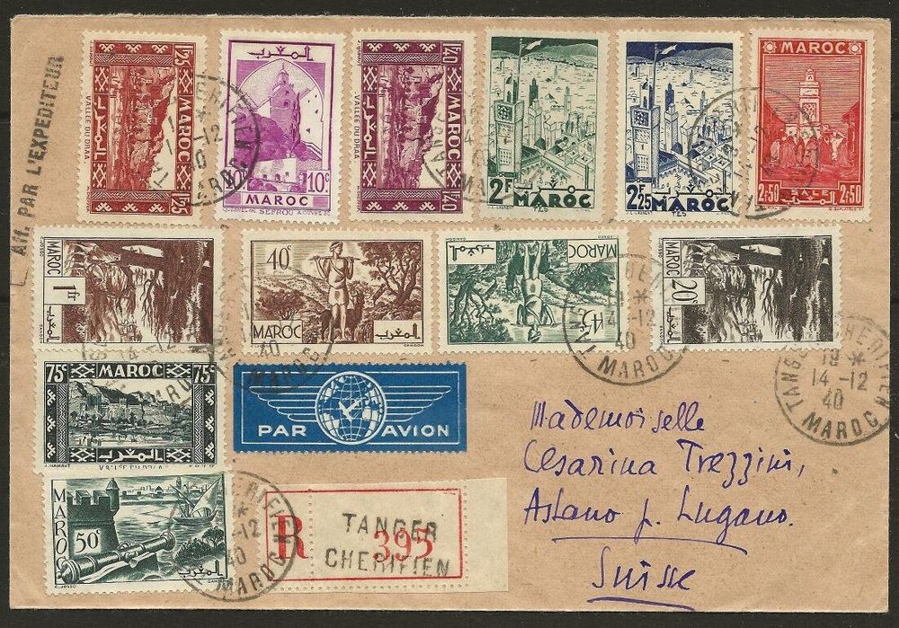 MAROC, R-Brief von Tanger nach Aslano (Gebraucht) in Arlesheim für CHF ...