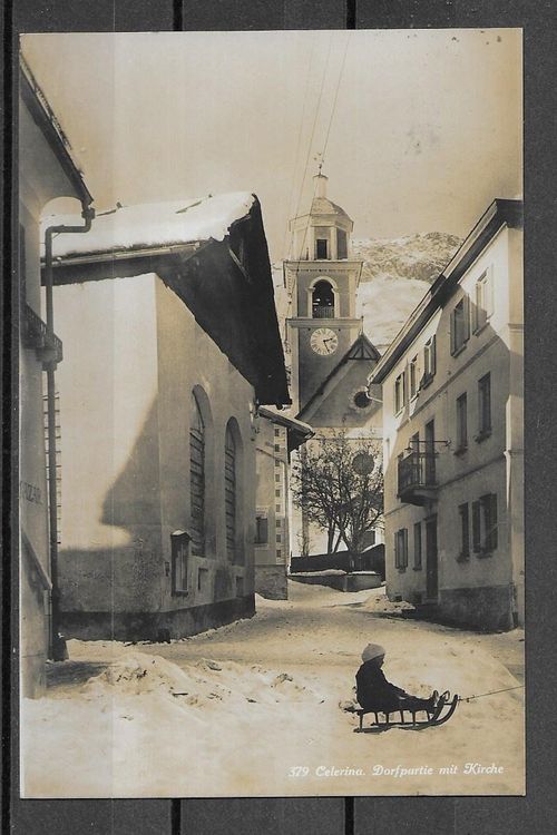 GR Celerina 1929 Dorfpartie mit Kirche (Gebraucht) in Schocherswil für CHF 6 – mit Lieferung auf ...