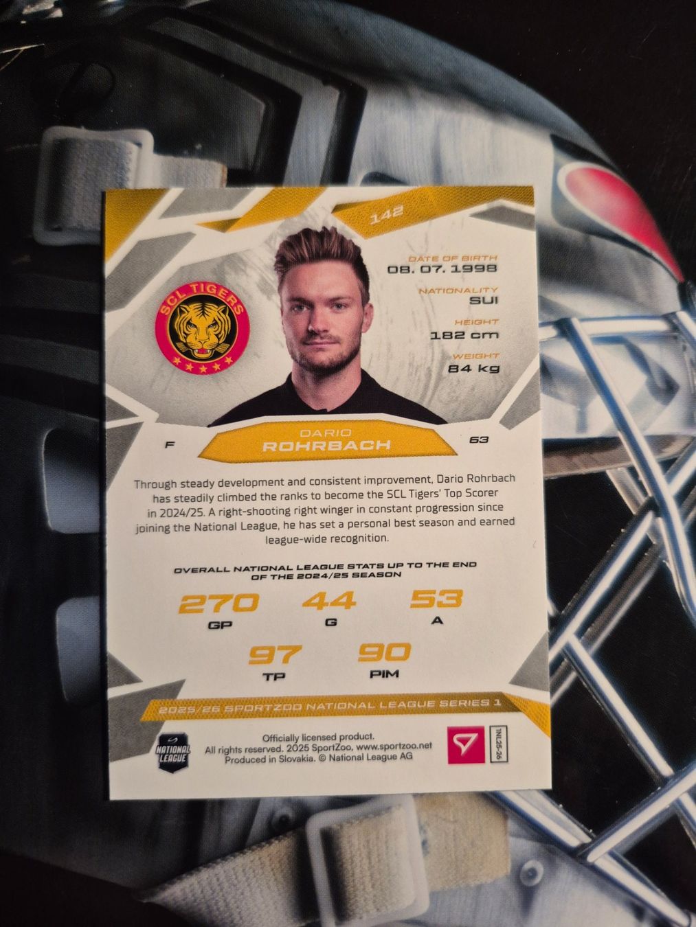 Dario Rohrbach SCL Tigers 2025/26 Sportzoo Blue (Gebraucht) in Treiten ...