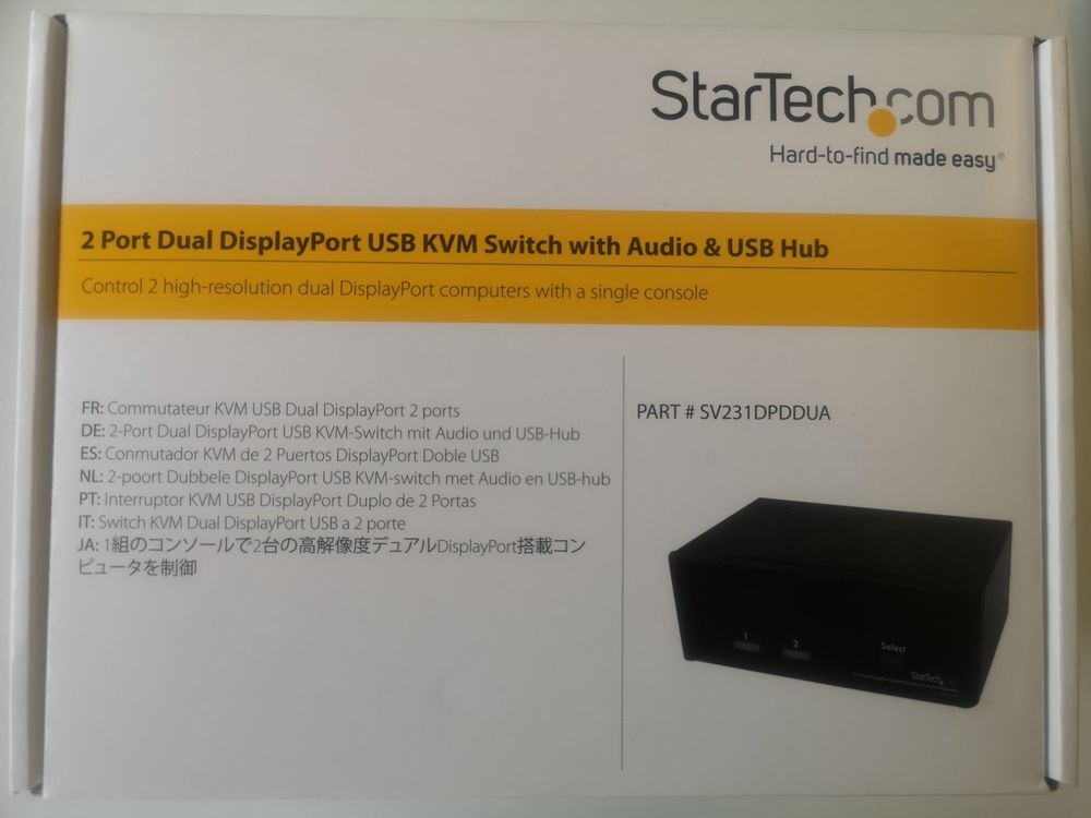 2 Port Dual DisplayPort USB KVM Switch mit Audio SV231DPDDUA (Neu ...
