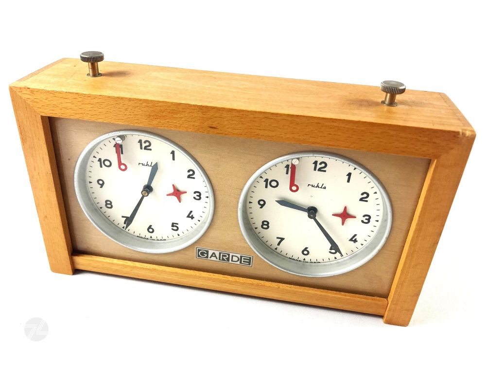 Ruhla GARDÉ WM Schachuhr Tischuhr Turnieruhr Schach Timer (Gebraucht ...