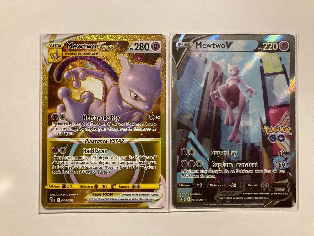 Pokémon Go Mewtwo gold Vstar + Mewtwo V fullart FR (Gebraucht) in für ...