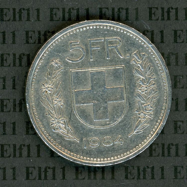 CHF___5.00 1984 -vz 5 Franken (Neu (gemäss Beschreibung)) in Widnau für CHF 9 – mit Lieferung ...