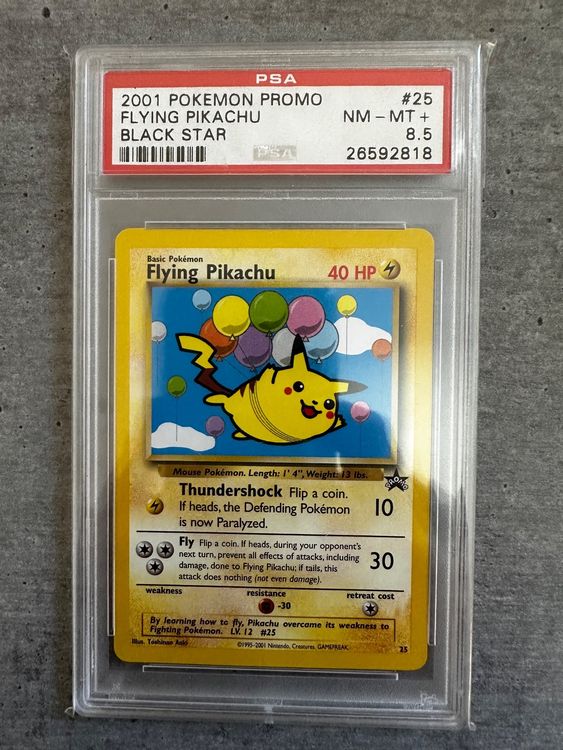 Flying Pikachu PSA 8.5 Black Wizards Star Promo 2001 (Neu (gemäss ...