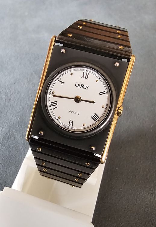 LE ROY 8702 Swiss Made Gold/Stahl elegante Armbanduhr Unisex (Gebraucht ...