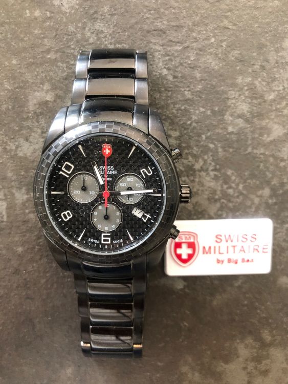 Montre chronographe SWISS militaire design (Neu und originalverpackt) in Nyon für CHF 85 – mit ...