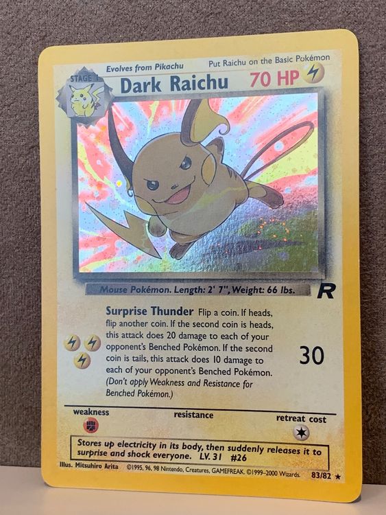 83/82 Dark Raichu Holo ENG Pokemon Team Rocket | Kaufen auf Ricardo