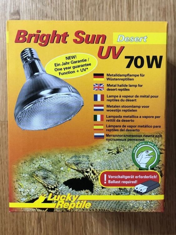 Lucky Reptile Bright Sun UV Desert 70W (Gebraucht) in Urtenen-Schönbühl für CHF 19 – nur ...