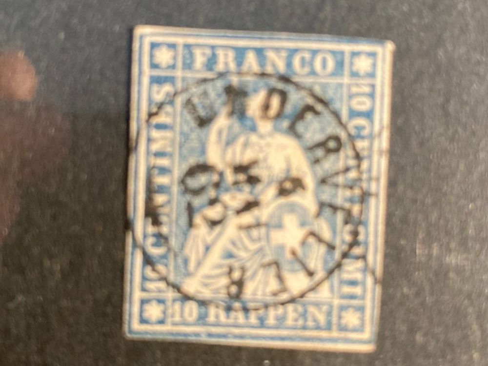 Schweiz 1862 Strubeli 10 Rp Vollstempel Undervelier JU (Gebraucht) in Liestal für CHF 16 – mit ...