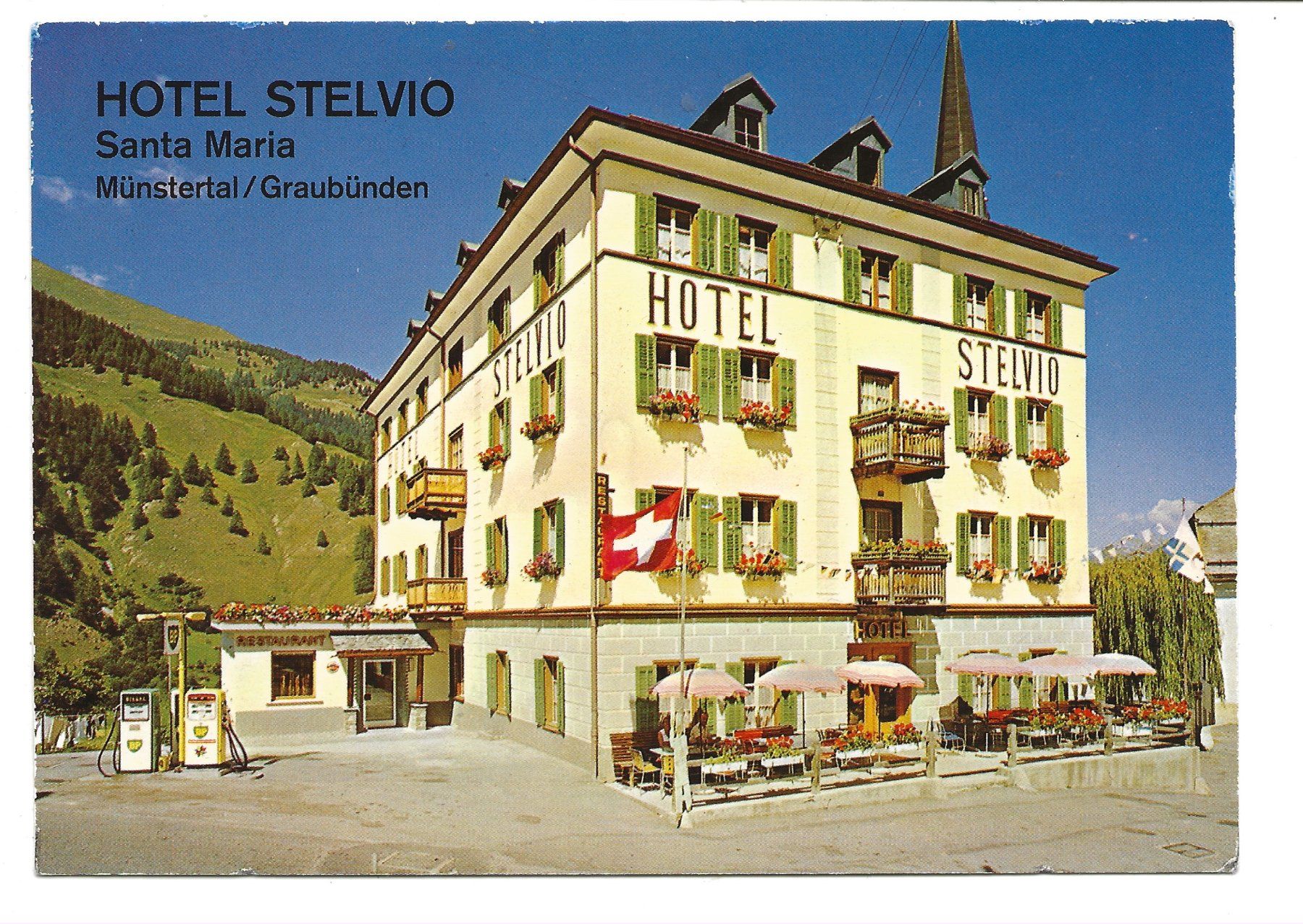 Santa Maria (GR) Münstertal - Hotel Stelvio - Tanksäule (Gebraucht) in ...