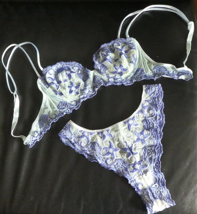 Vintage Wäsche Set BH 70A & Slip Spitze Stickerei (Gebraucht) in ...