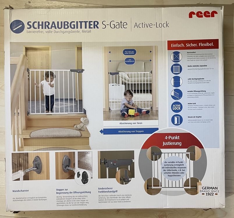 Reer S-Gate Schraubgitter 75-110 cm weiss, Metall (Gebraucht) in Meilen ...
