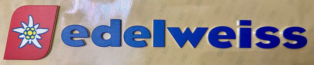 Original-Emblem von Edelweiss-Air aus Aluminium (Neu und ...