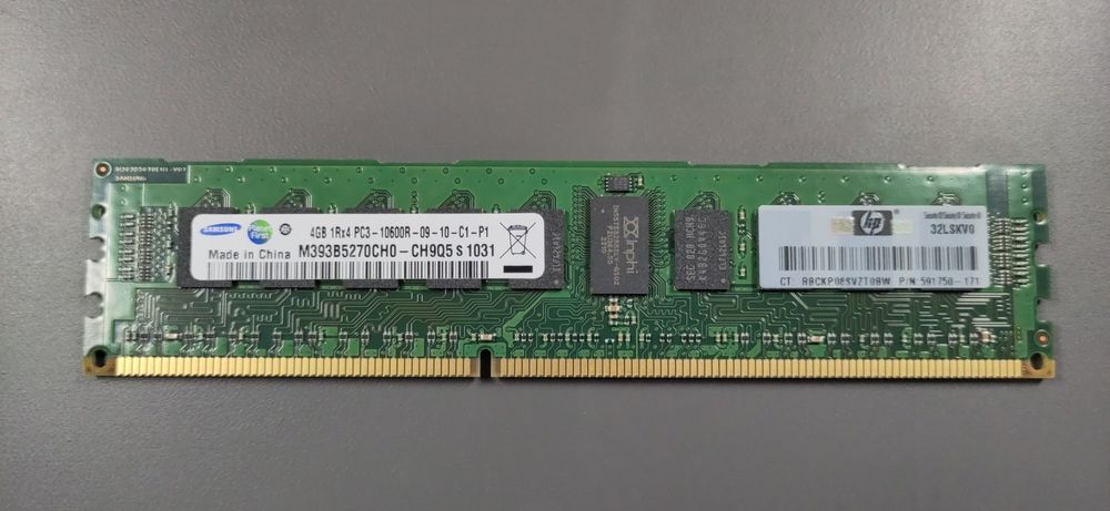 4GB 1Rx4 PC3 - 10600R ECC REG Samsung, total 130 Stück (Gebraucht) in ...