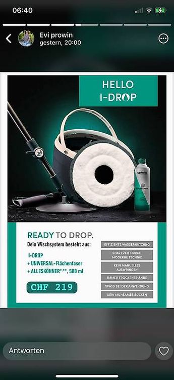 Prowin I-Drop (Gebraucht) in Stallikon für CHF 120 – nur Abholung auf Ricardo kaufen