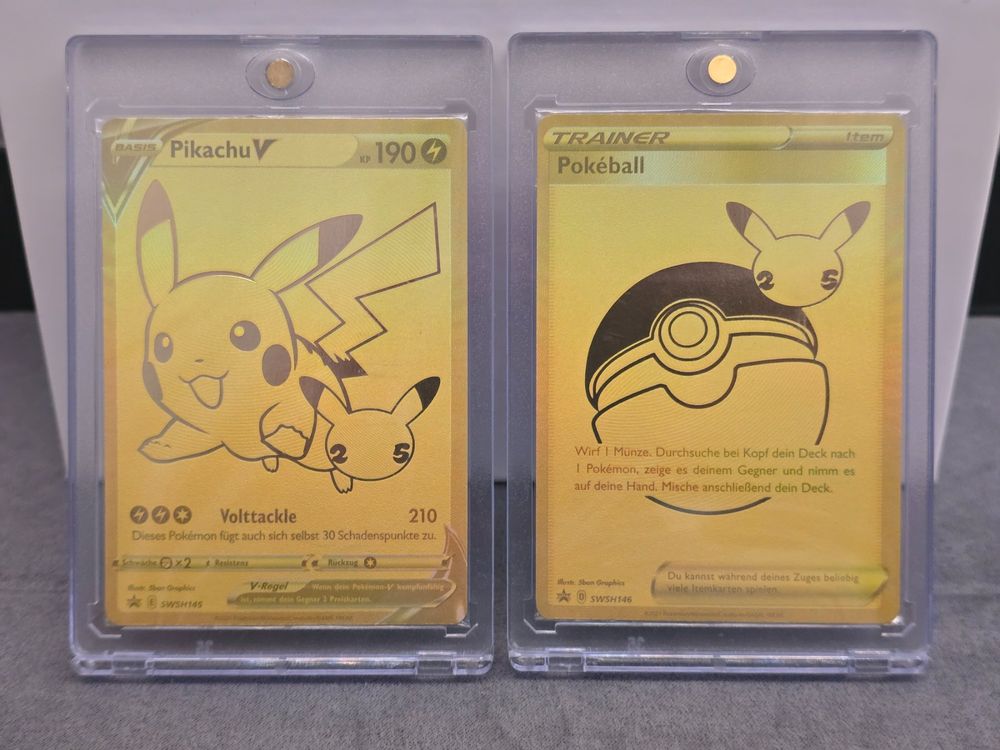 🇩🇪 Pokemon Celebrations 》Pikachu V & Pokeball 》OVP (Gebraucht) in ...