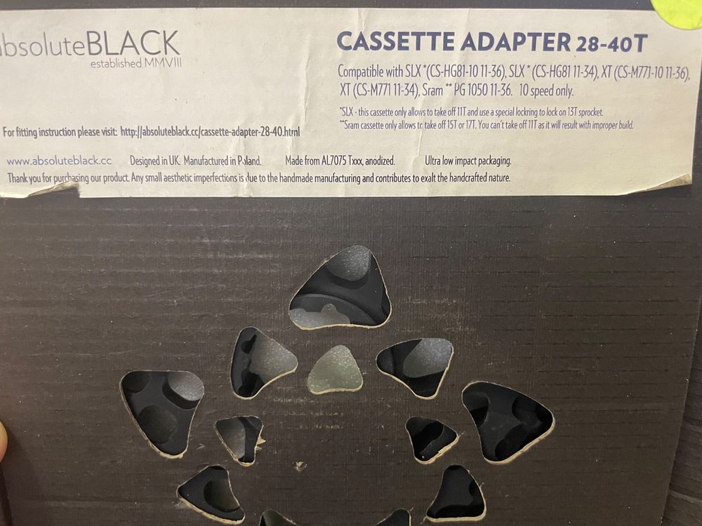 absolute BLACK Cassette Adapter 28 - 40 (Neu und originalverpackt) in ...