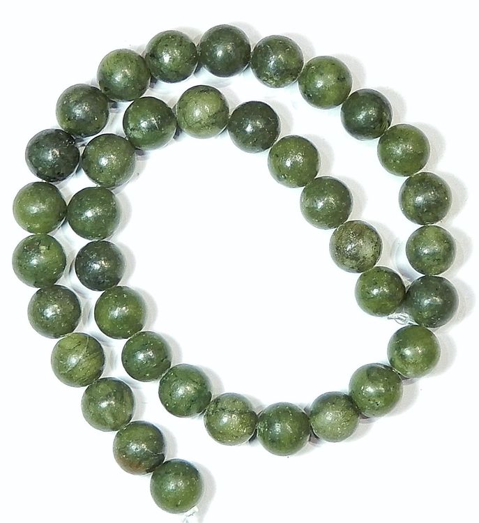 1 Strang echte rare russiche Serpentin Perlen 10 mm (Neu (gemäss ...