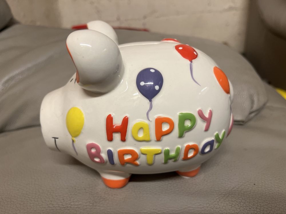 Sparschwein Happy Birthday farbig (d) | Kaufen auf Ricardo