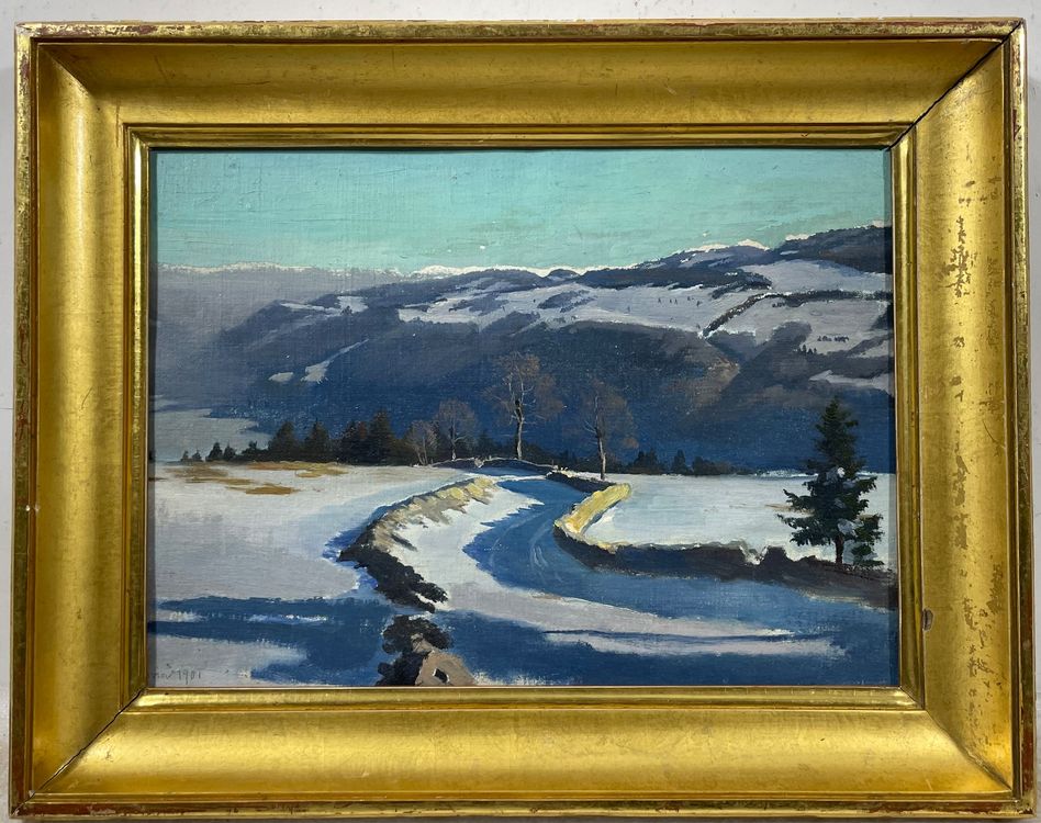 Antikes Winterlandschaft Gemälde unleserlich Signiert (Gebraucht) in Root für CHF 670 – mit ...
