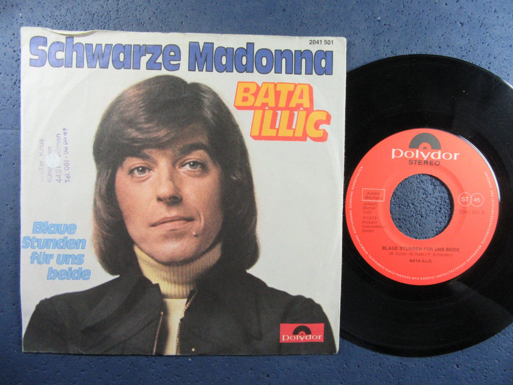 SCHWARZE MADONNA BATA ILLIC 7"SINGEL 45T BLAUE STUNDEN FÜR (Gebraucht ...