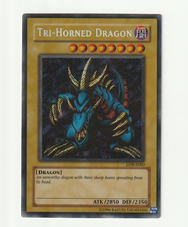 Tri Horned Dragon LOB-E000 Secret Rare 2002 | Kaufen auf Ricardo