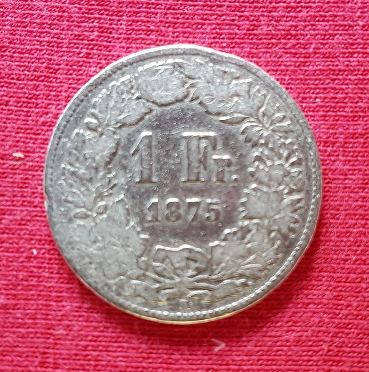 1 Franken 1875 uralte und seltene Silbermünze ab nur 1 Fr !! (Gebraucht) in Camignolo für CHF 3. ...
