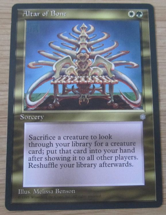 Magic the Gathering Karte Altar of Bone, Eiszeit (Gebraucht) in Wohlen AG für CHF 5 – mit ...