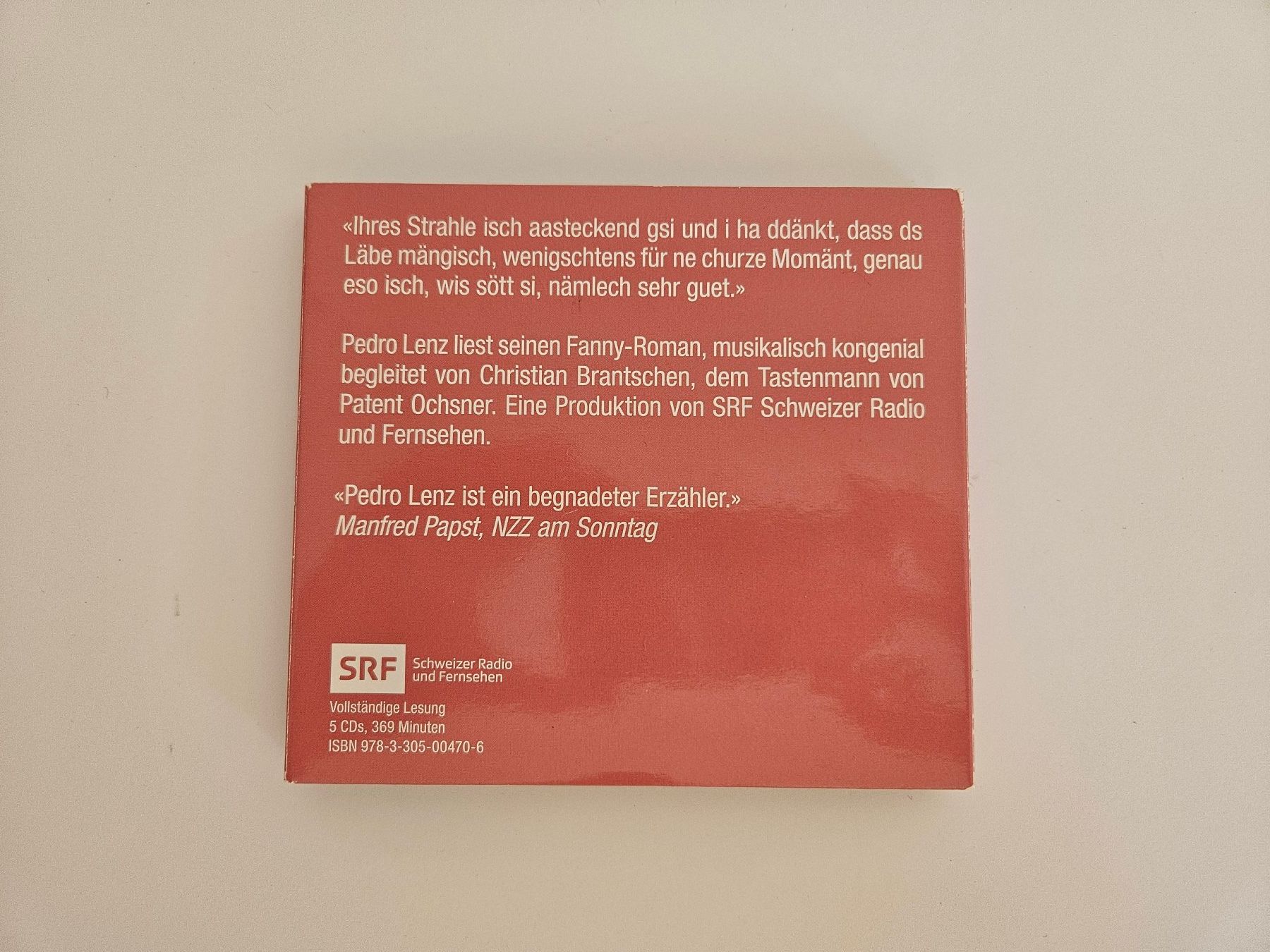 Pedro Lenz Di schöni Fanny Hörbuch 5CDs SRF CH-Produktion (Neu (gemäss ...