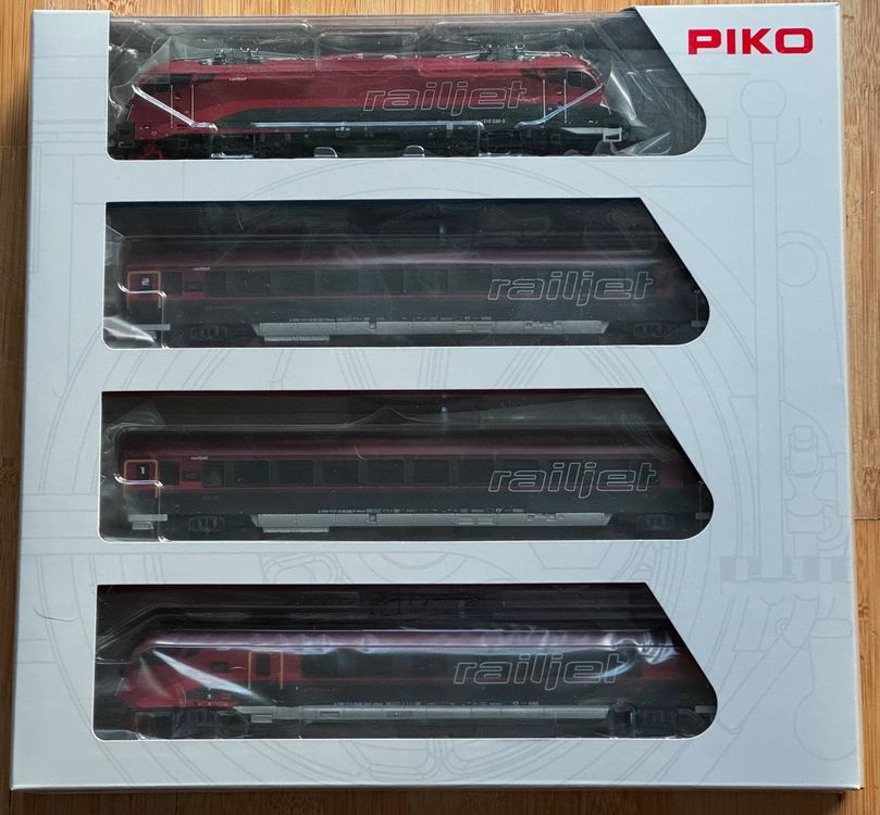 PIKO 58132 | Railjet ÖBB Set-Packung 4-teilig | AC Digital (Neu (gemäss ...