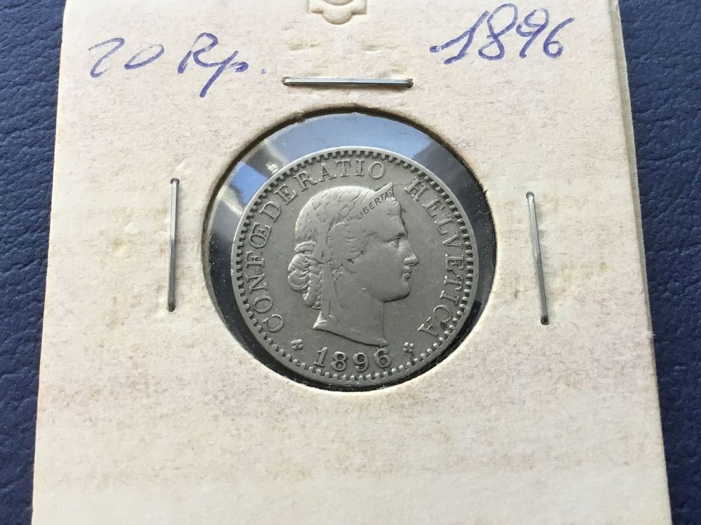 Sehr schöne 20 Rappen 1896 (Gebraucht) in St. Margrethen SG für CHF 2.5 – mit Lieferung auf ...