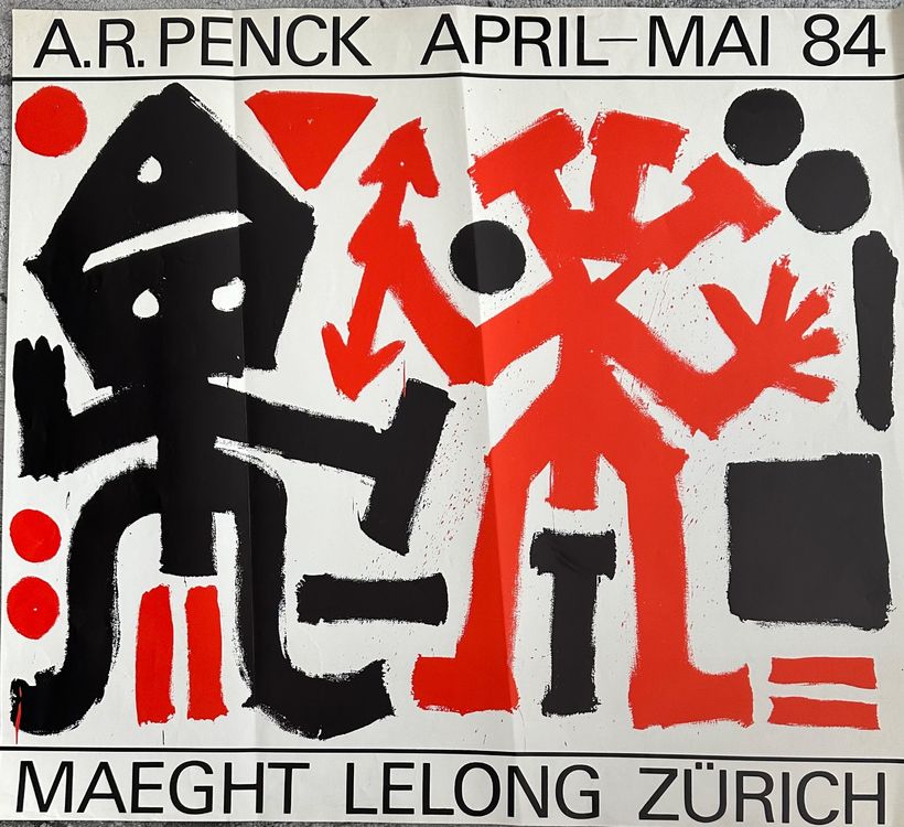 A.R.Penck (1939-2017) Serigraphie-Austellung Plakat (Gebraucht) in Root für CHF 29 – nur ...