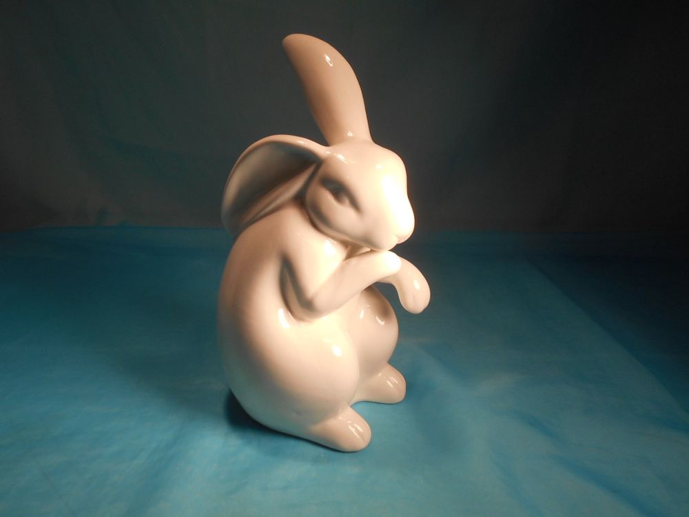 Weisser Hase, Porzellan, H: 21.5cm | Kaufen auf Ricardo