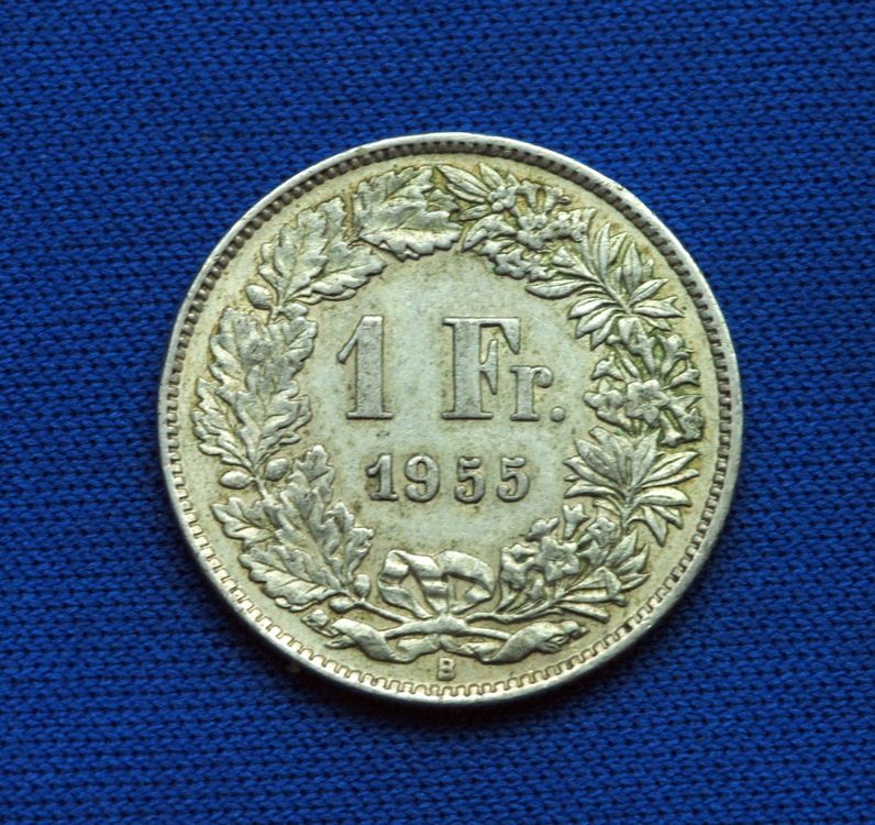 Silberner 1.- Jahrgang 1955, Rar (Gebraucht) in Mühlethal für CHF 19.5 – mit Lieferung auf ...