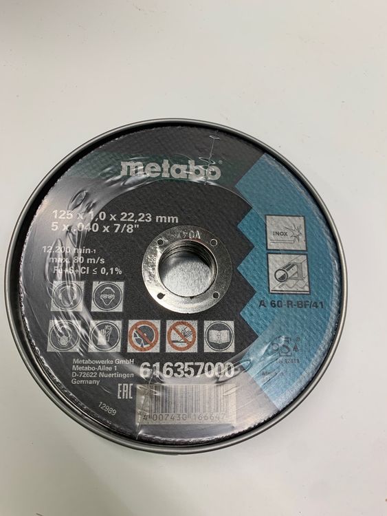 Metabo Inox Trennscheiben 10 St 125mm. BO (Neu (gemäss Beschreibung ...