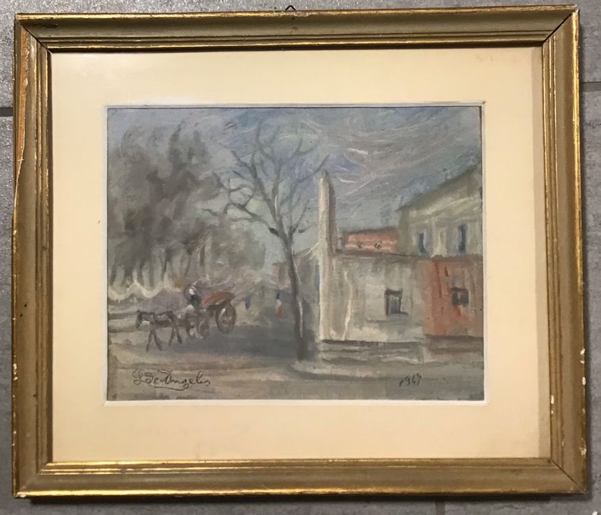 Landschaft Gemälde mit Kutsche Unleserlich Signiert (Gebraucht) in Root für CHF 10 – mit ...