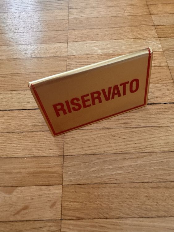 Cartello RISERVATO vintage, oro, ristorante, bar (Neu (gemäss ...