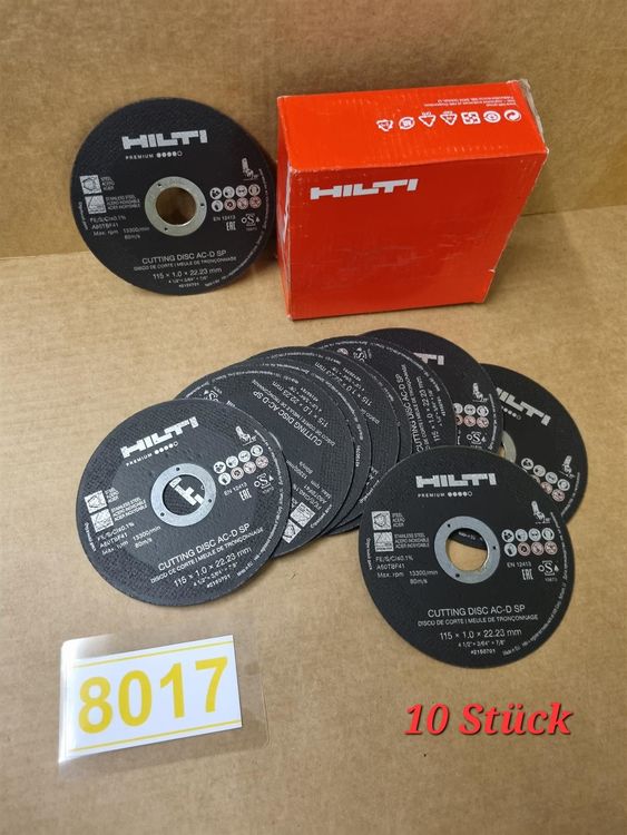 10 stk. Hilti Trennscheiben (Neu und originalverpackt) in Wolfhalden für CHF 9 – mit Lieferung ...