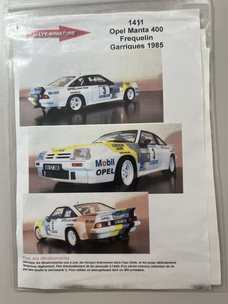 1:24 Decal für Opel Manta 400 (Neu (gemäss Beschreibung)) in Sissach ...