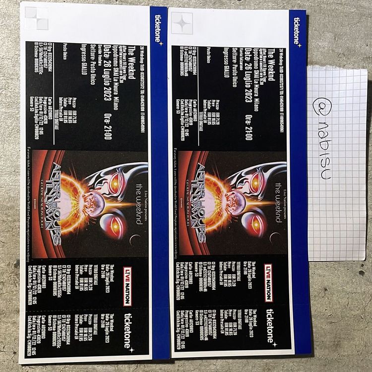 The Weeknd 2x Konzert-Tickets *General Admission* Stehplätze | Kaufen ...
