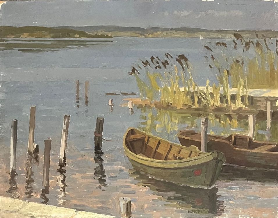 WALTER HOFER GEMÄLDE AUF MALPLATTE IN OEL BODENSEE (Gebraucht) in ...