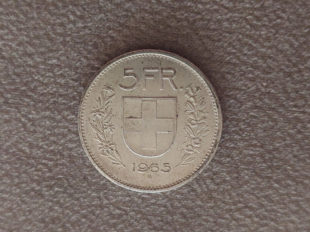 5 Franken 1965 Silbermünze 15 Gramm 0.835er Silber | Kaufen auf Ricardo